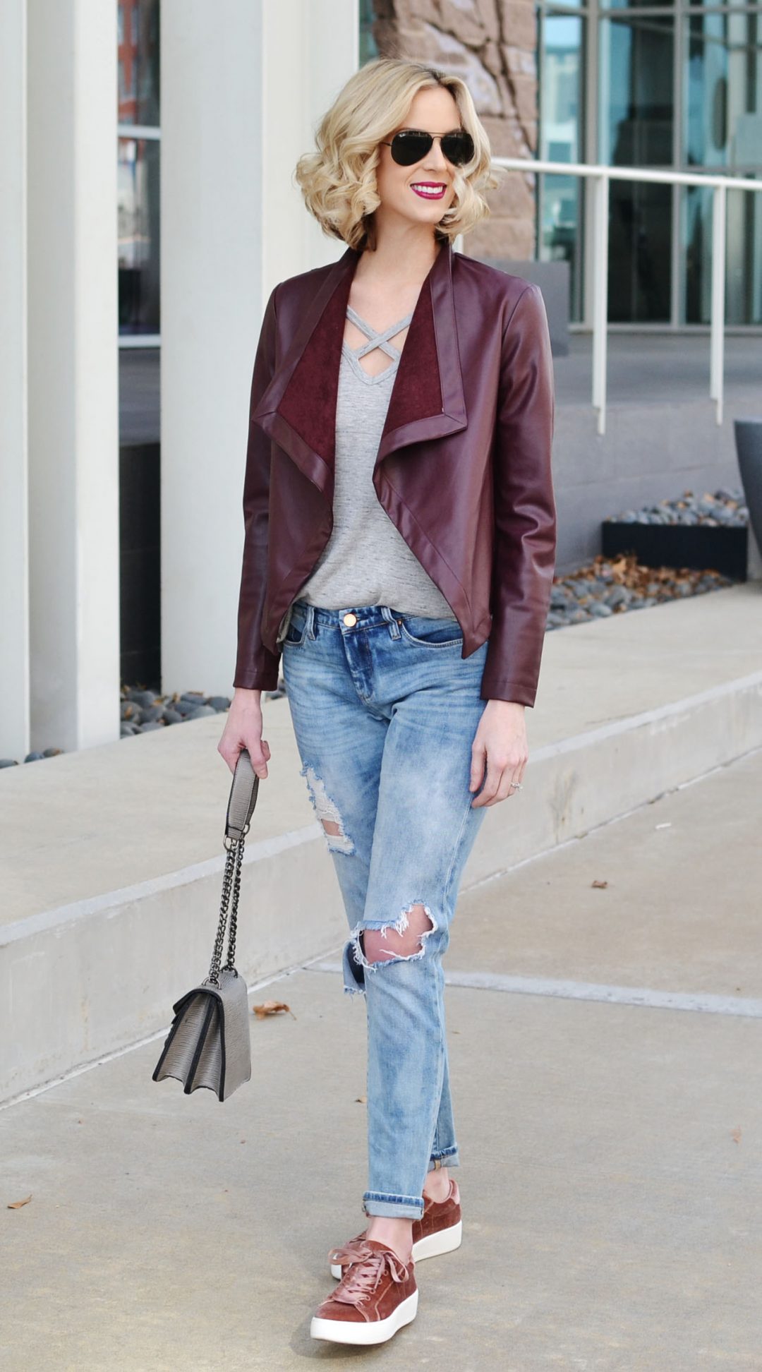 Slimming Drape Front Jacket + Survey Results - Straight A Style