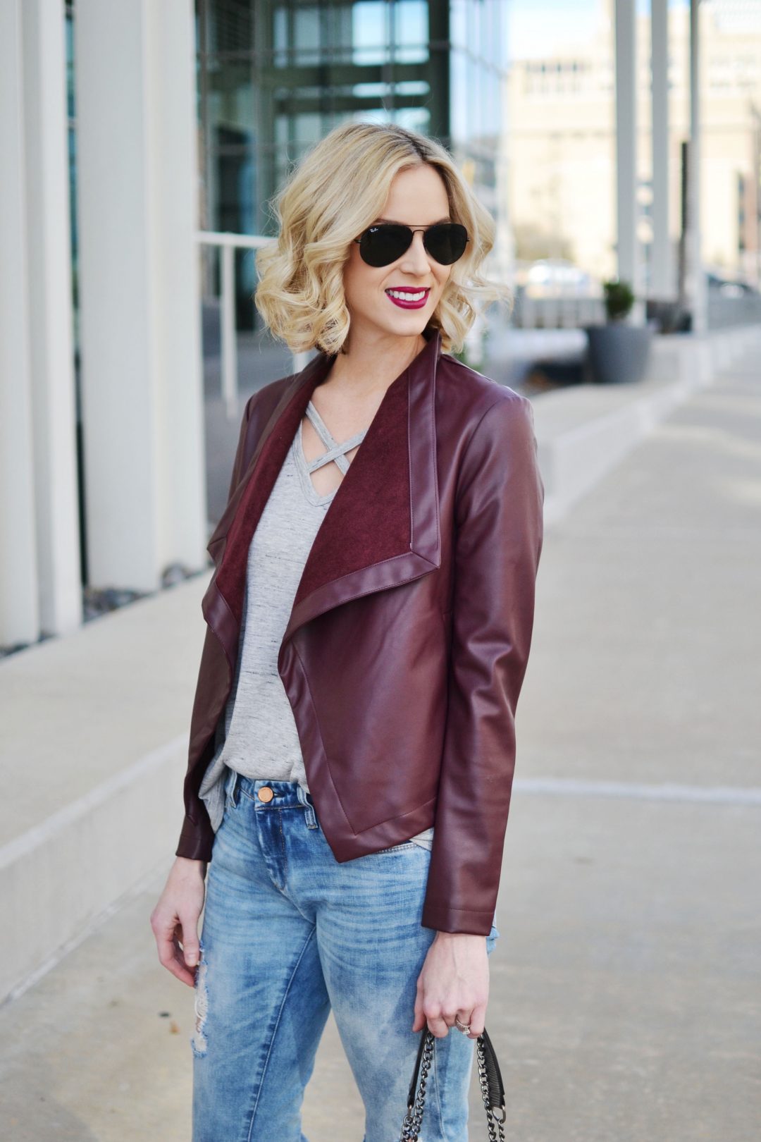 Slimming Drape Front Jacket + Survey Results - Straight A Style