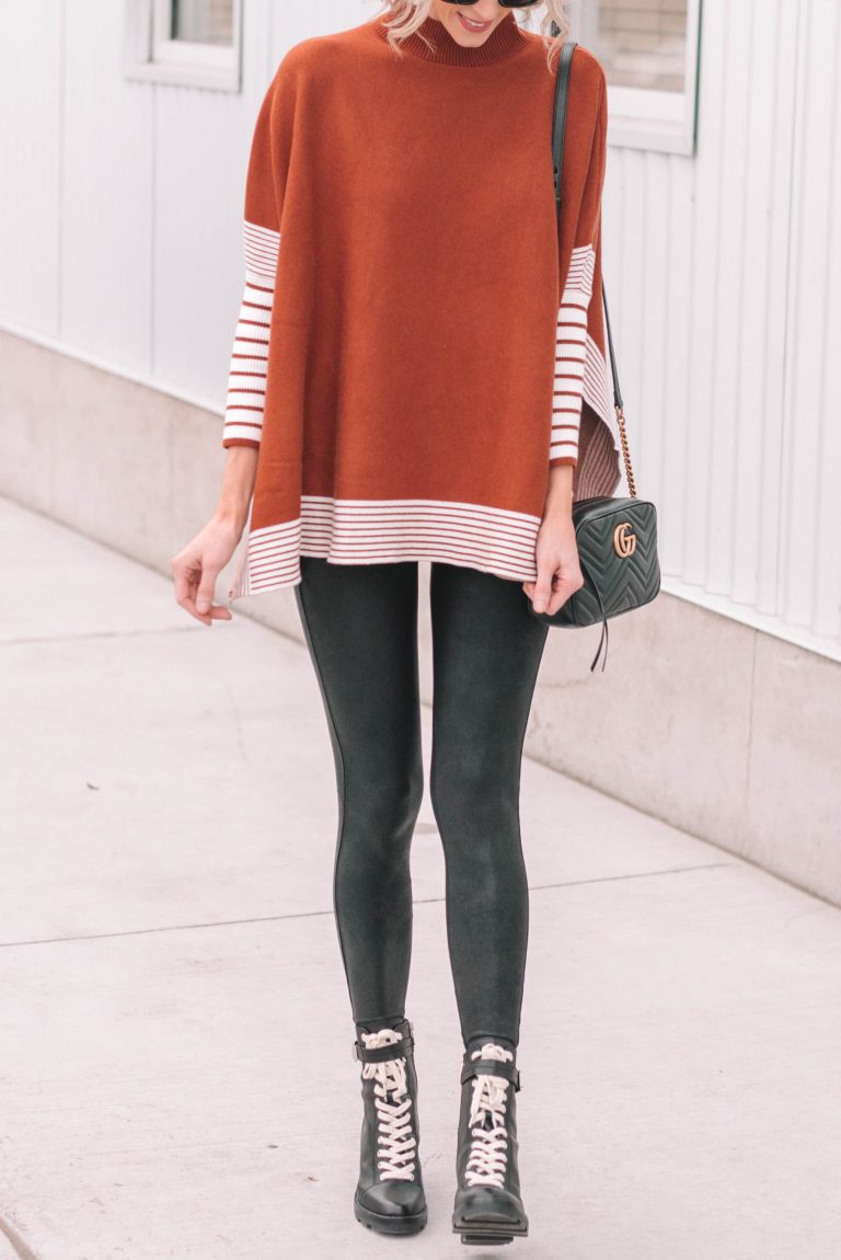 How to Style a Poncho with Edge - Straight A Style