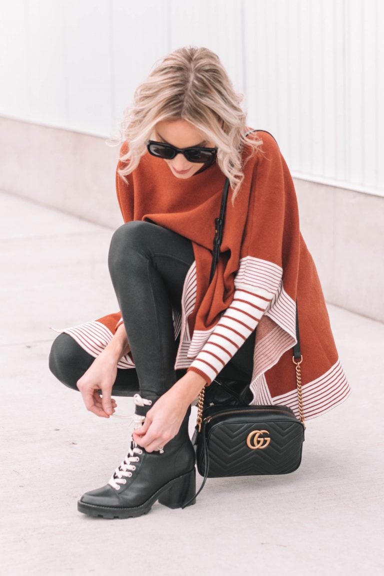 How to Style a Poncho with Edge - Straight A Style