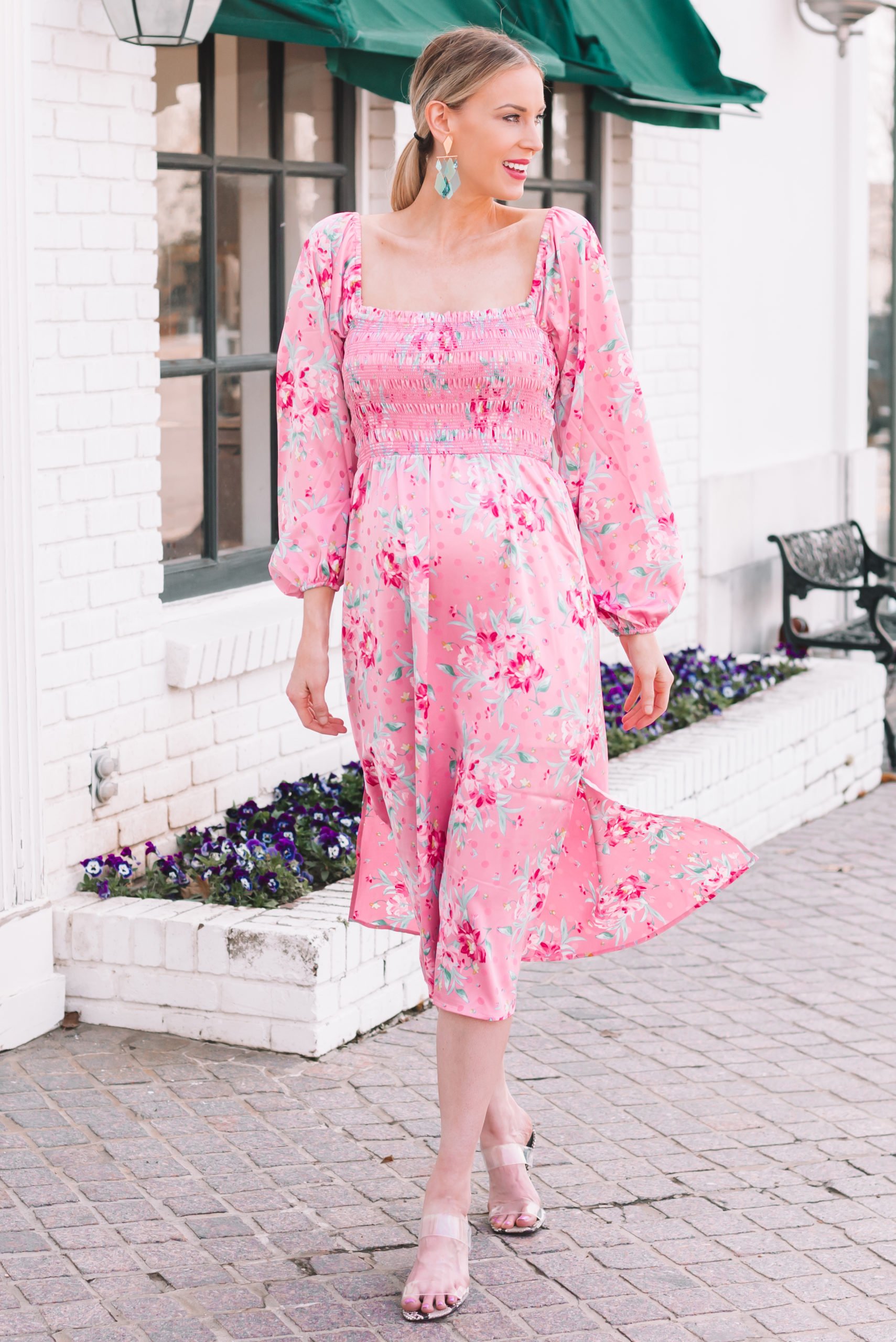 Pink Floral Dress - Straight A Style