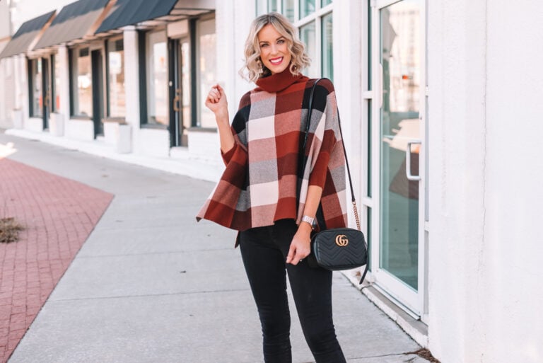 Styling a Poncho from Casual to Dressy - Straight A Style