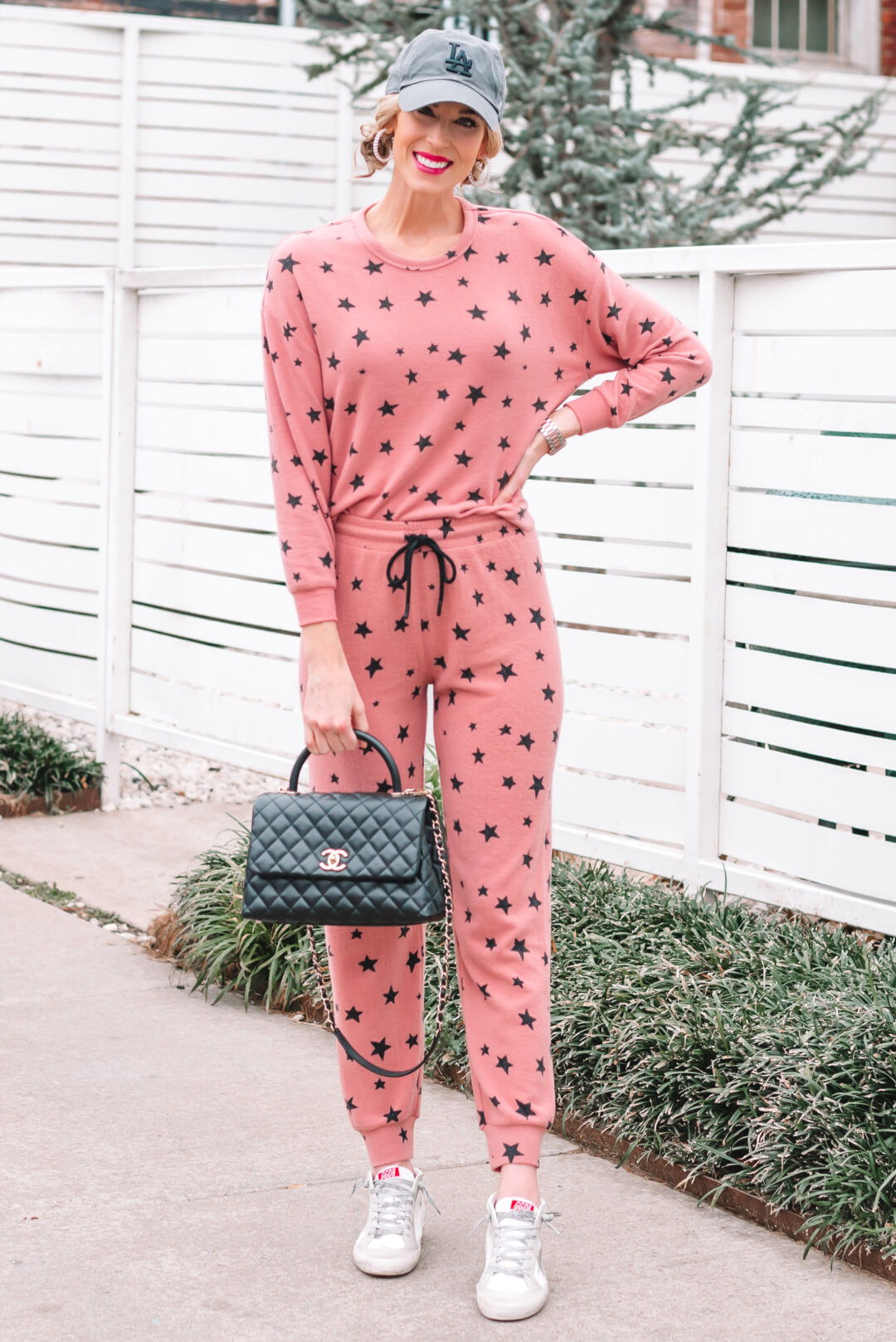 Matching Star Print Jogger Set - Straight A Style