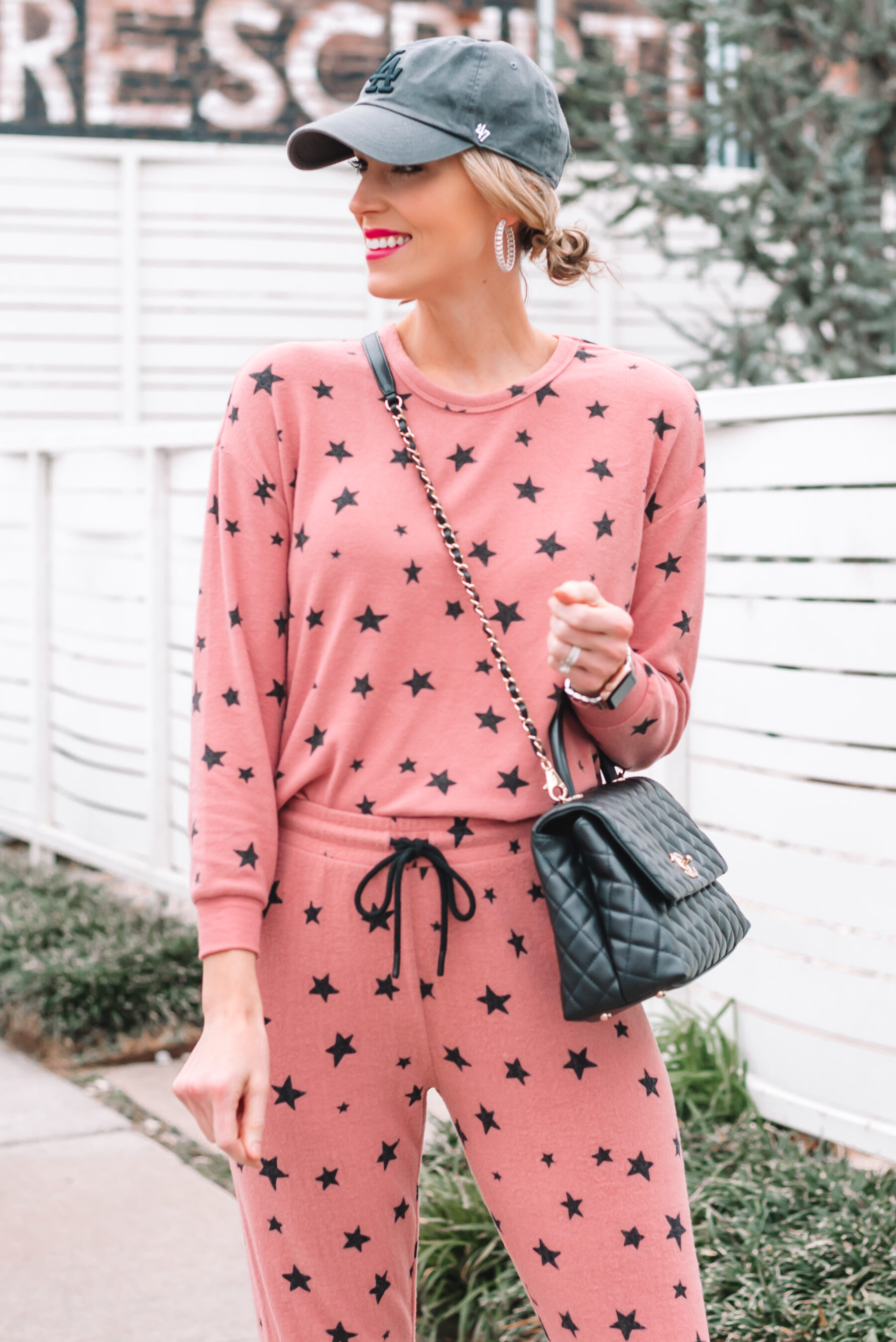 Matching Star Print Jogger Set - Straight A Style