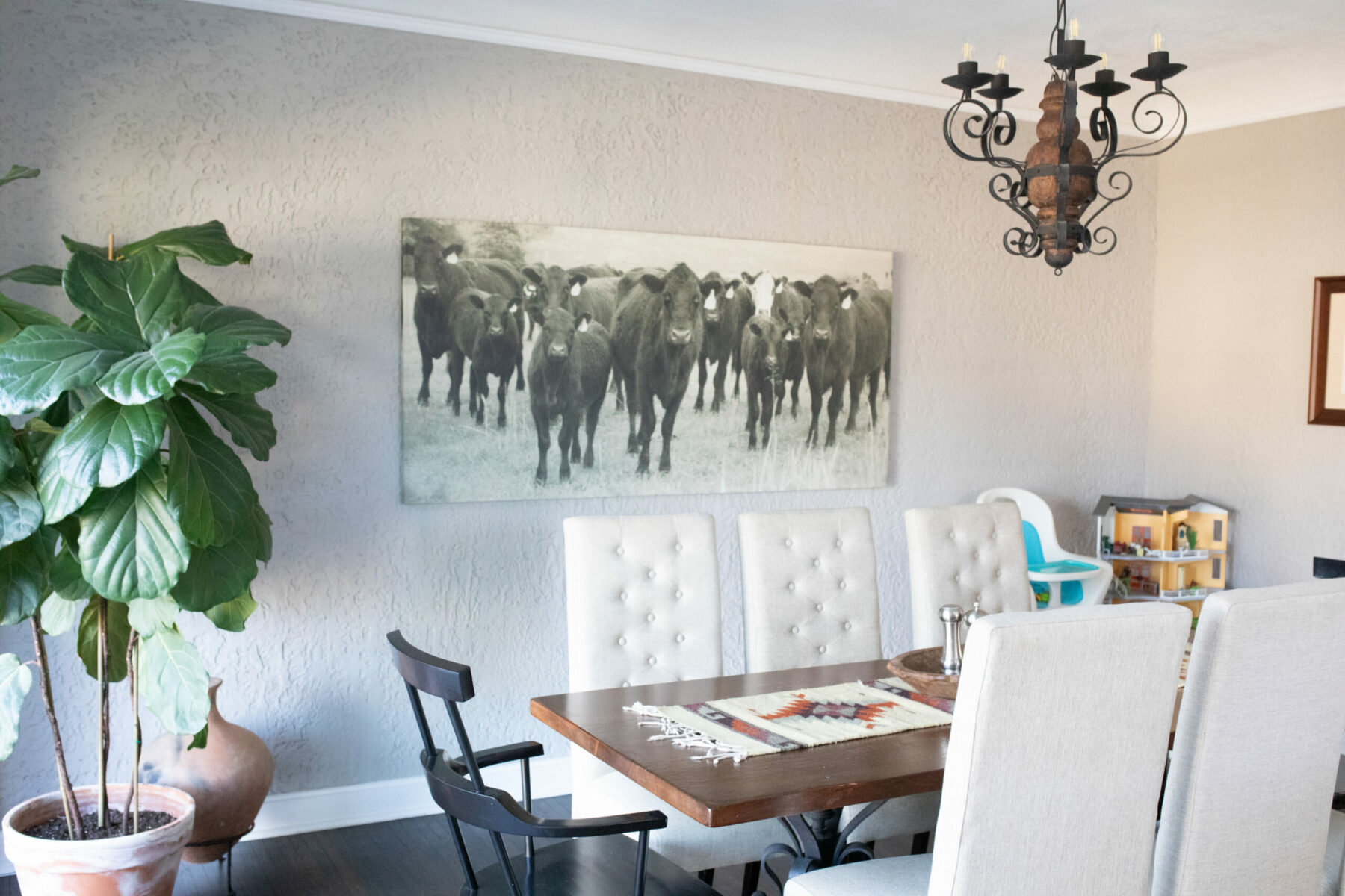 Transitional Eclectic Dining Room Update - Straight A Style