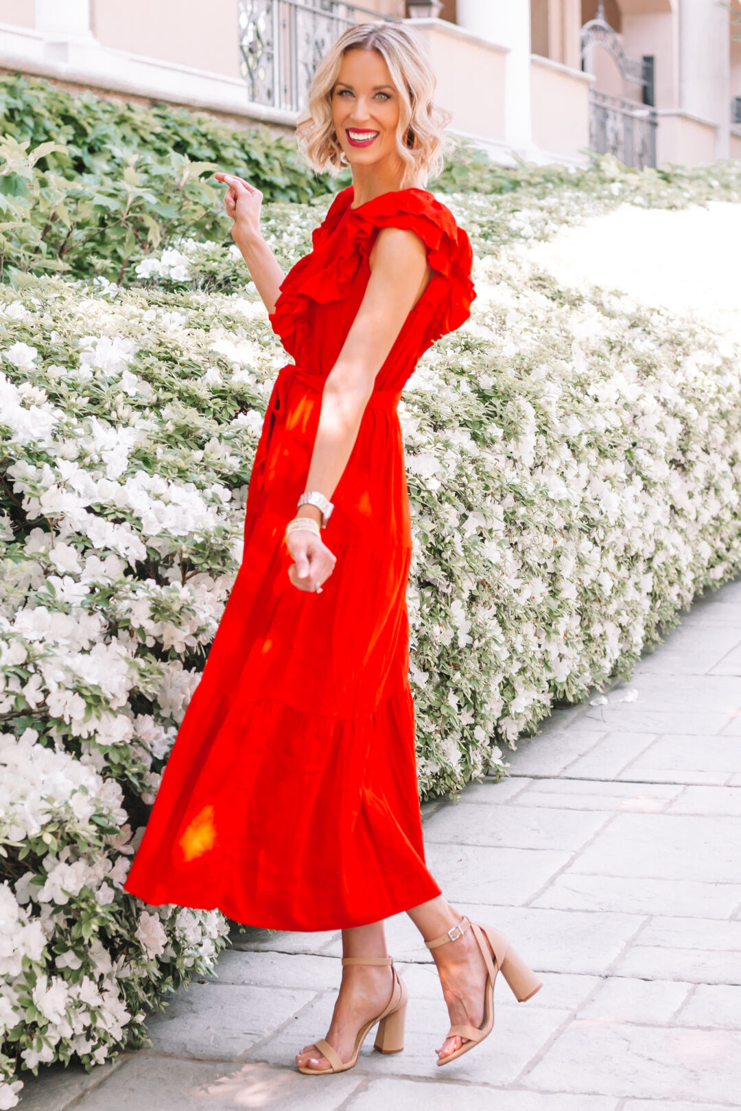 walmart red dress 1 - Straight A Style