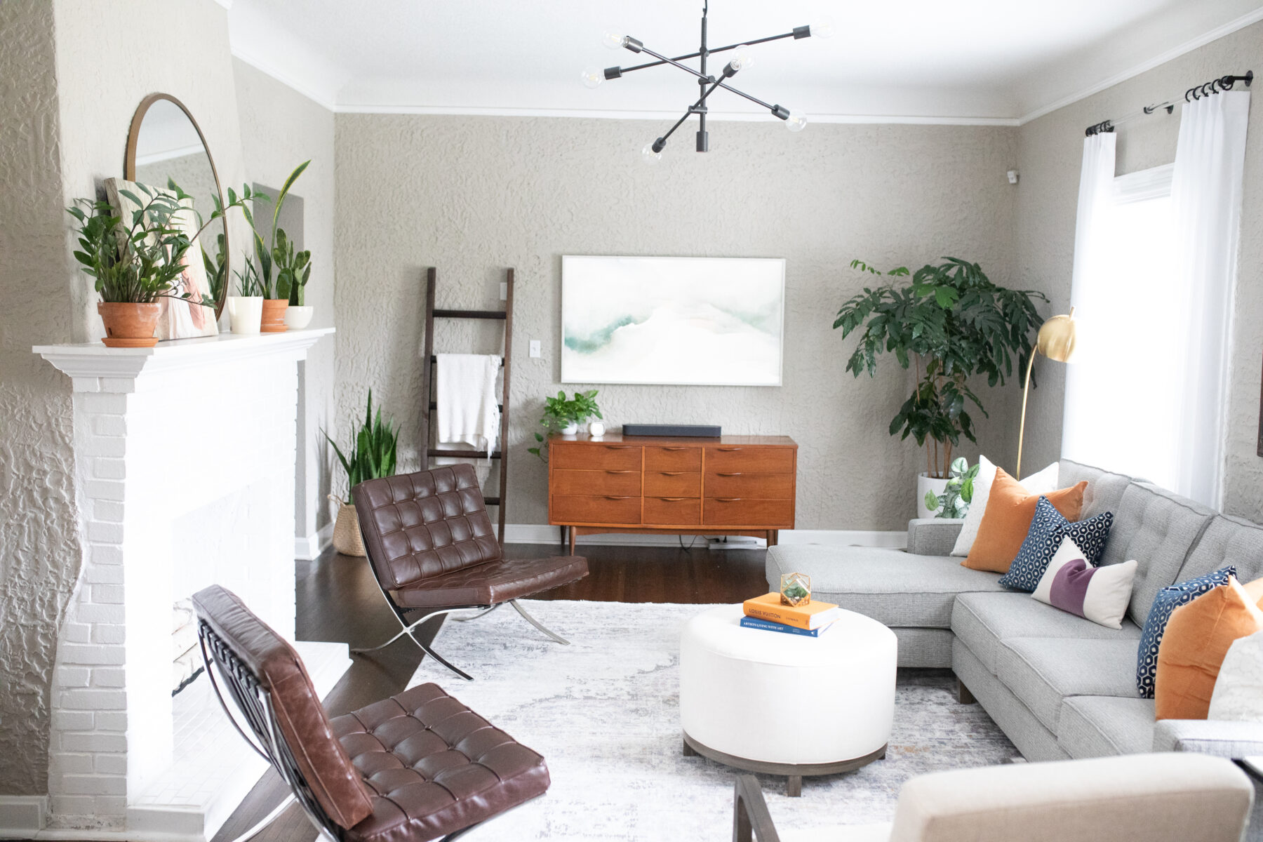 Transitional Living Room Update with Luxe Furniture & Design - Straight ...