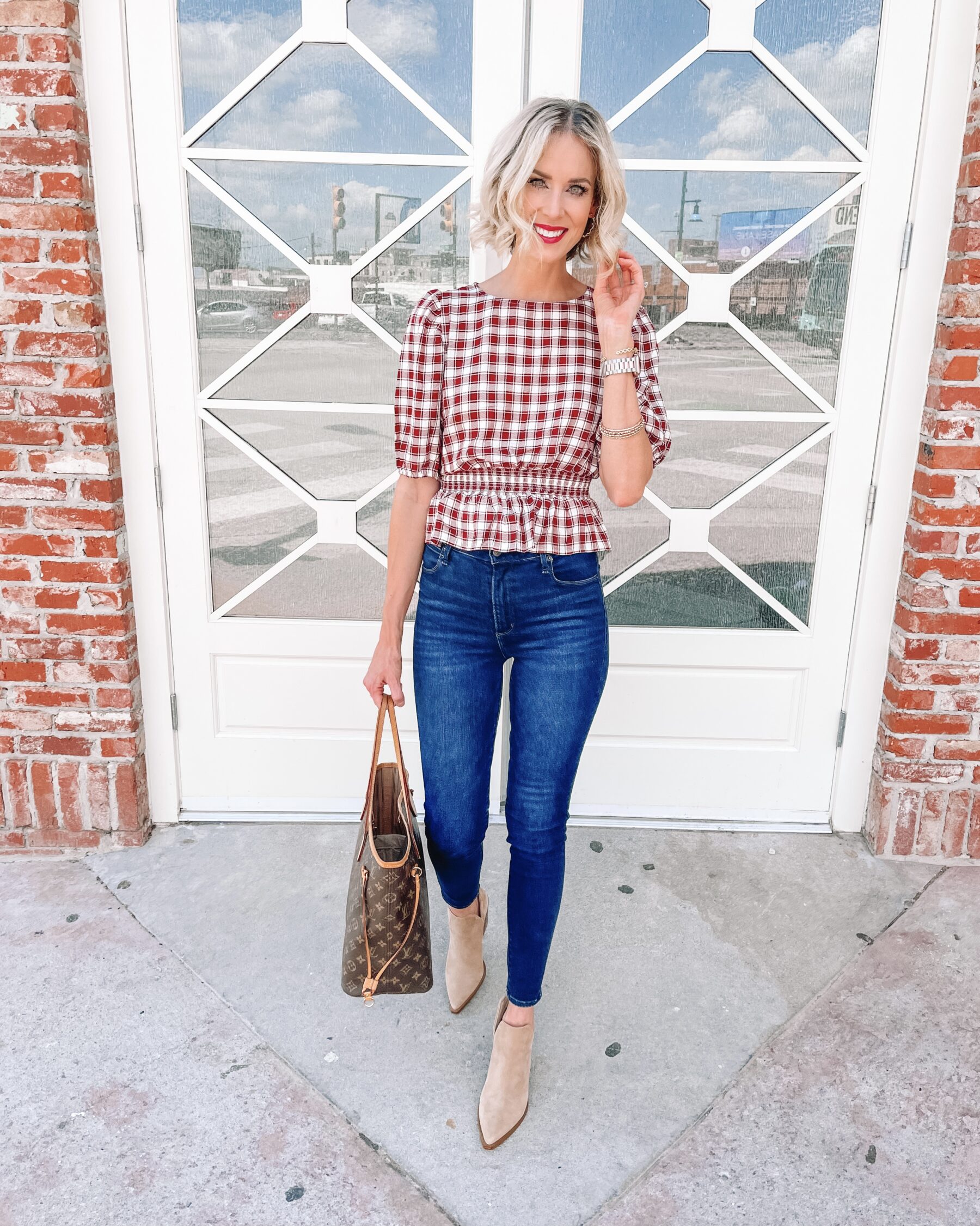 The Best Gingham Top for Fall - Straight A Style