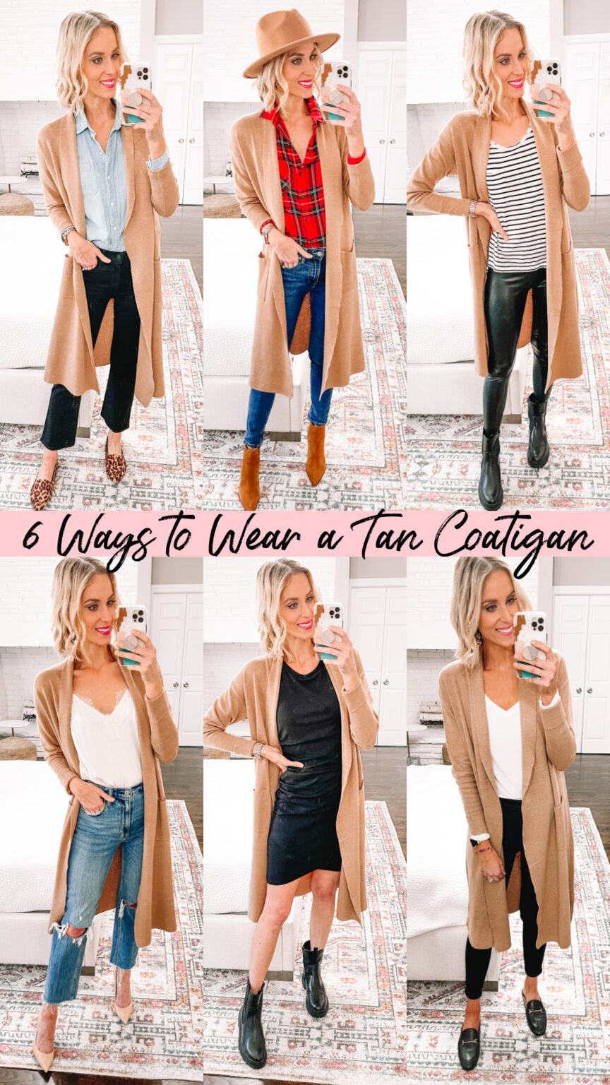 6 Ways to Wear a Tan Coatigan - Straight A Style
