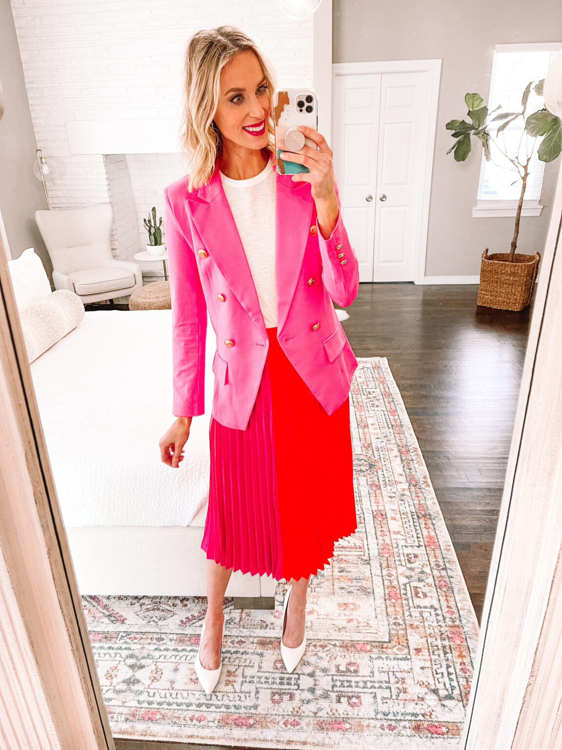 How to Wear a Pink Blazer - 8 Styling Ideas - Straight A Style
