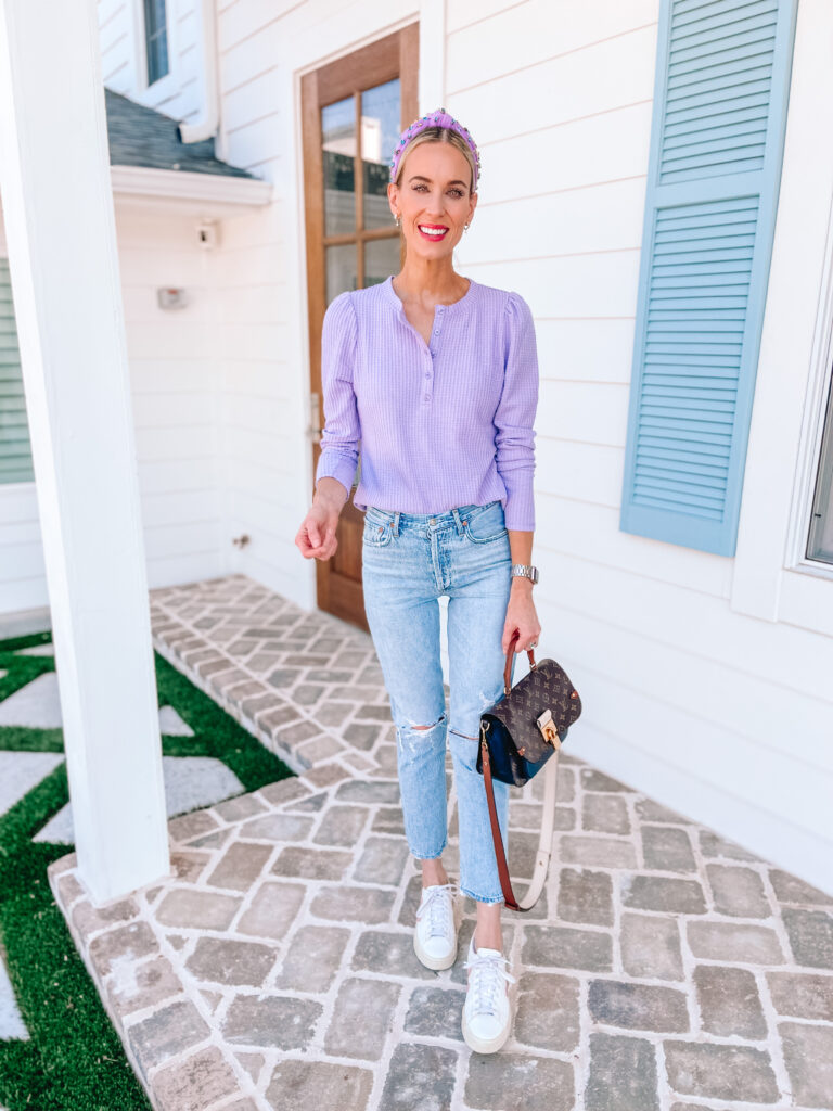 walmart purple henley 1 - Straight A Style