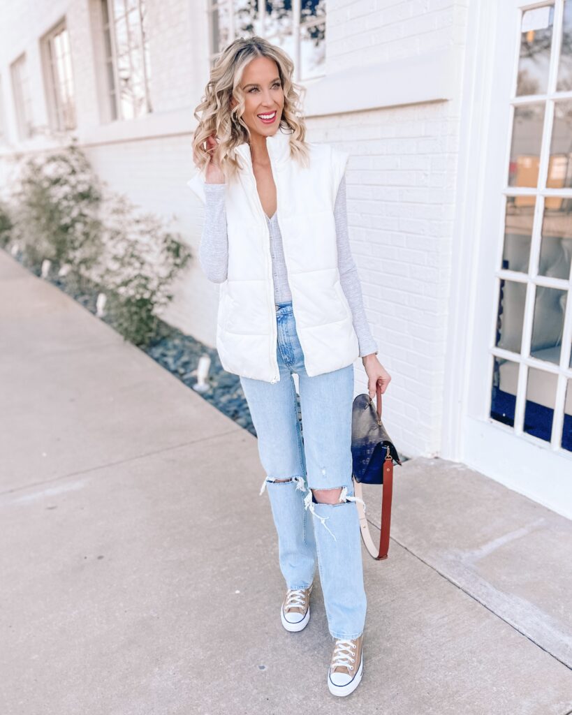 puffer vest outfit 1 - Straight A Style