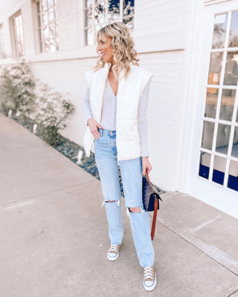 puffer vest outfit 3 - Straight A Style