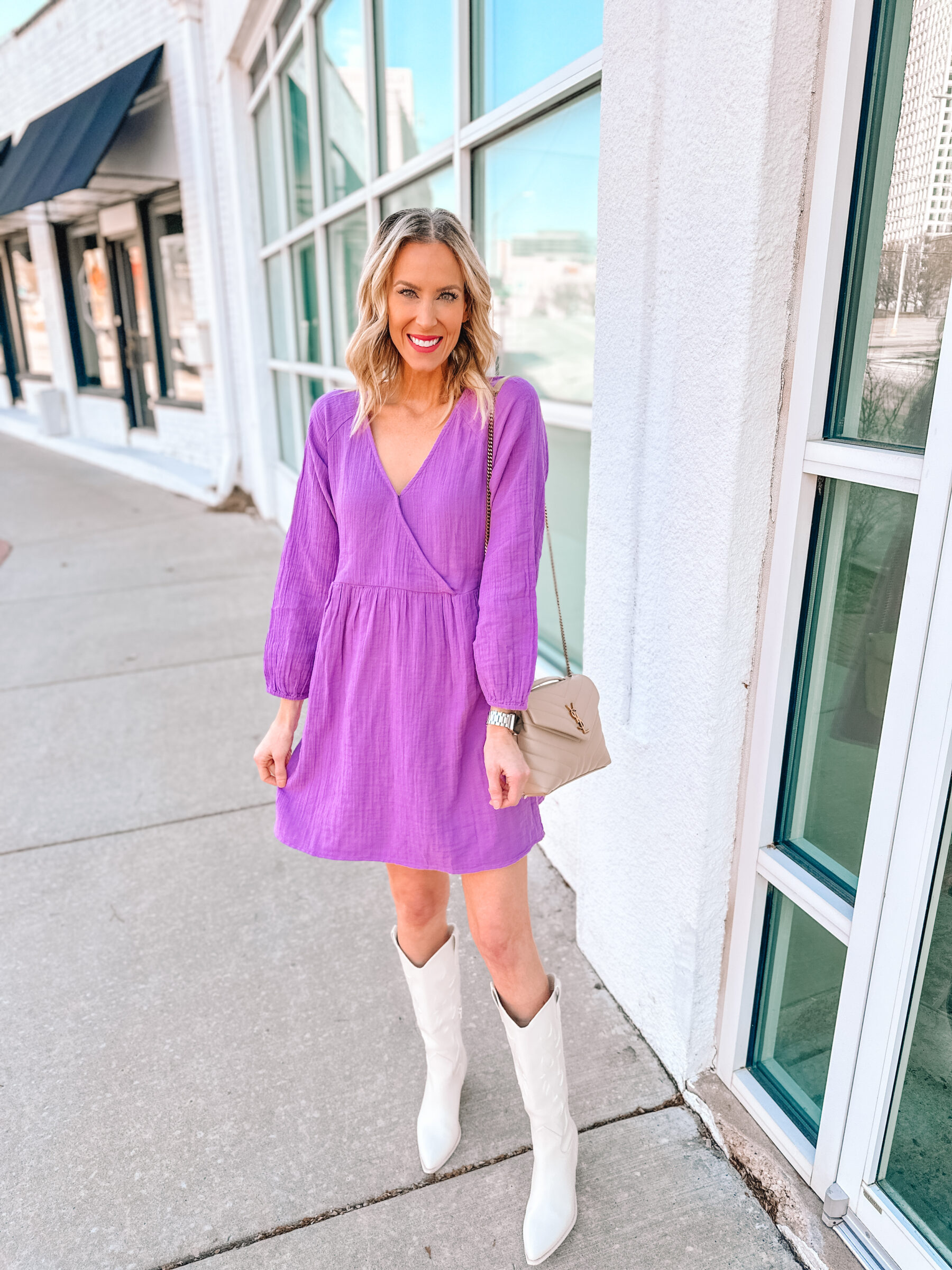 Walmart purple dress 2 - Straight A Style