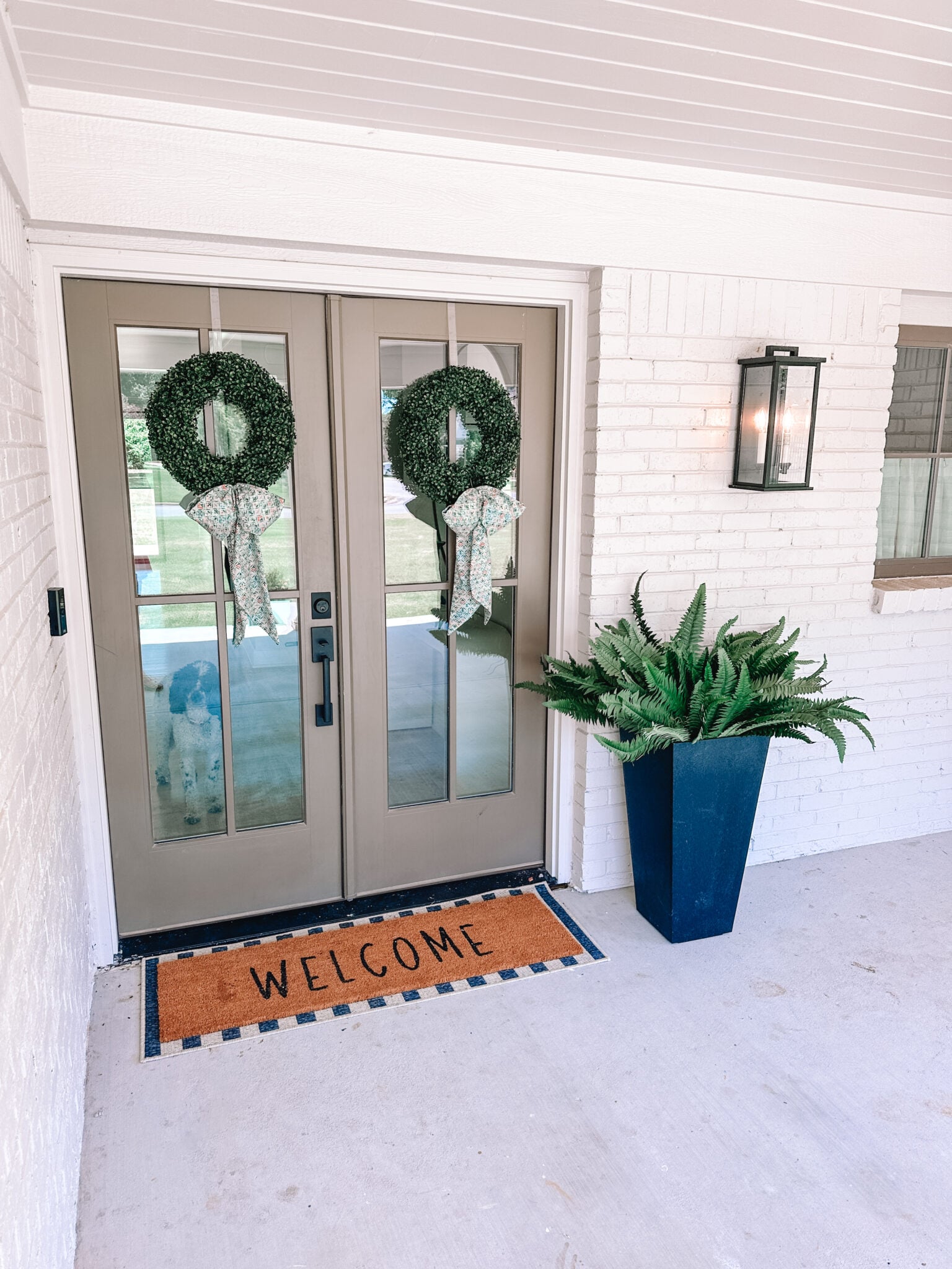 How to Style a Double Front Door - Straight A Style