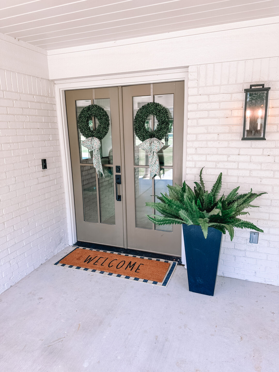 How to Style a Double Front Door - Straight A Style
