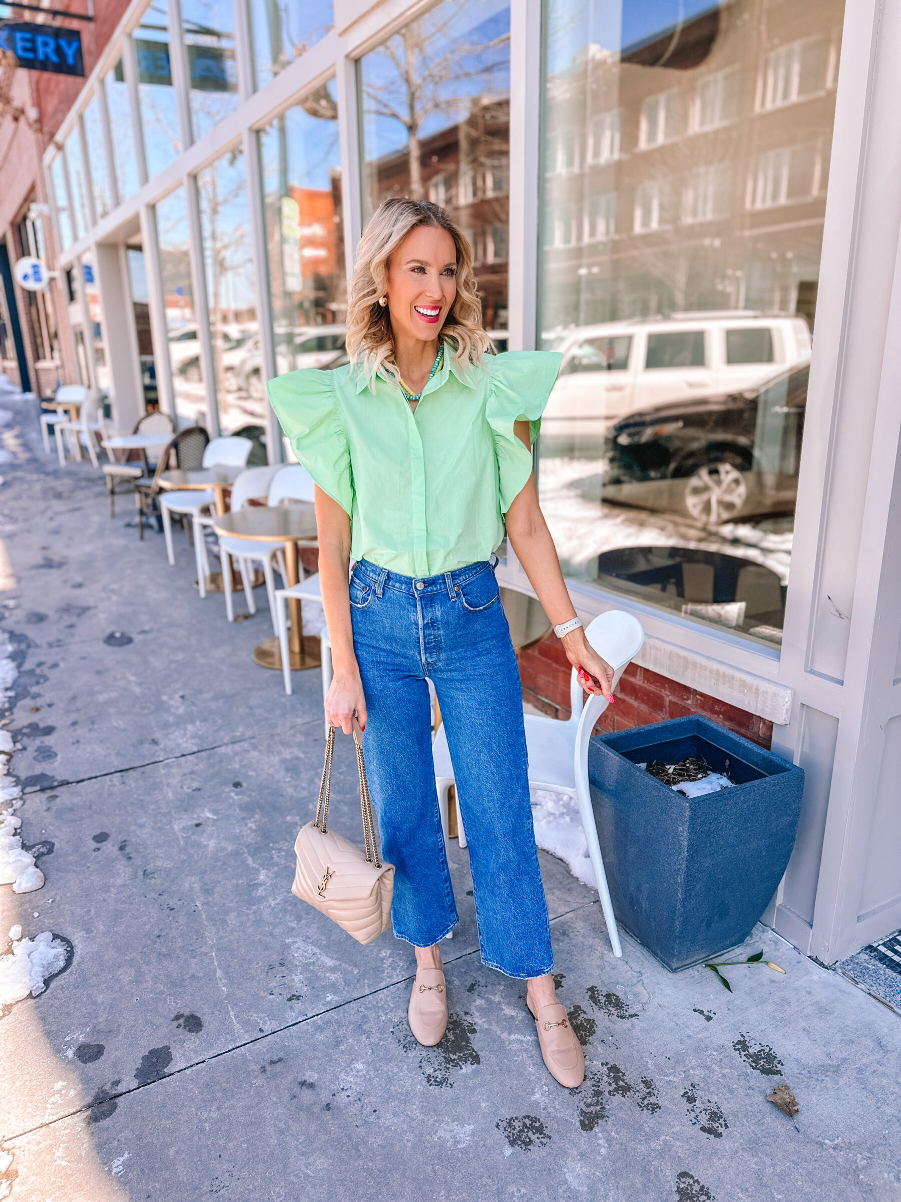 Amazon mint blouse 1 - Straight A Style