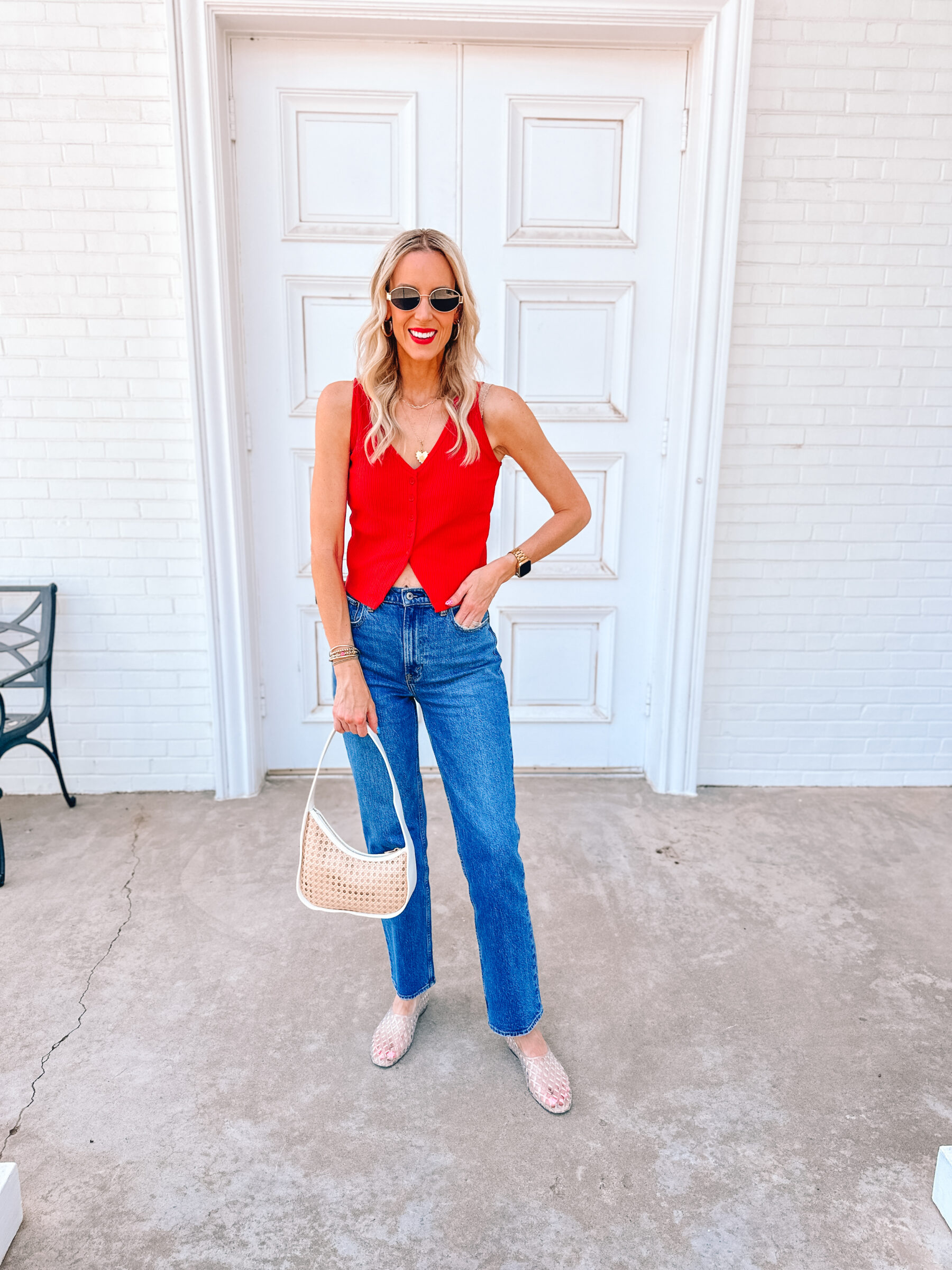 target top and abercrombie jeans - Straight A Style